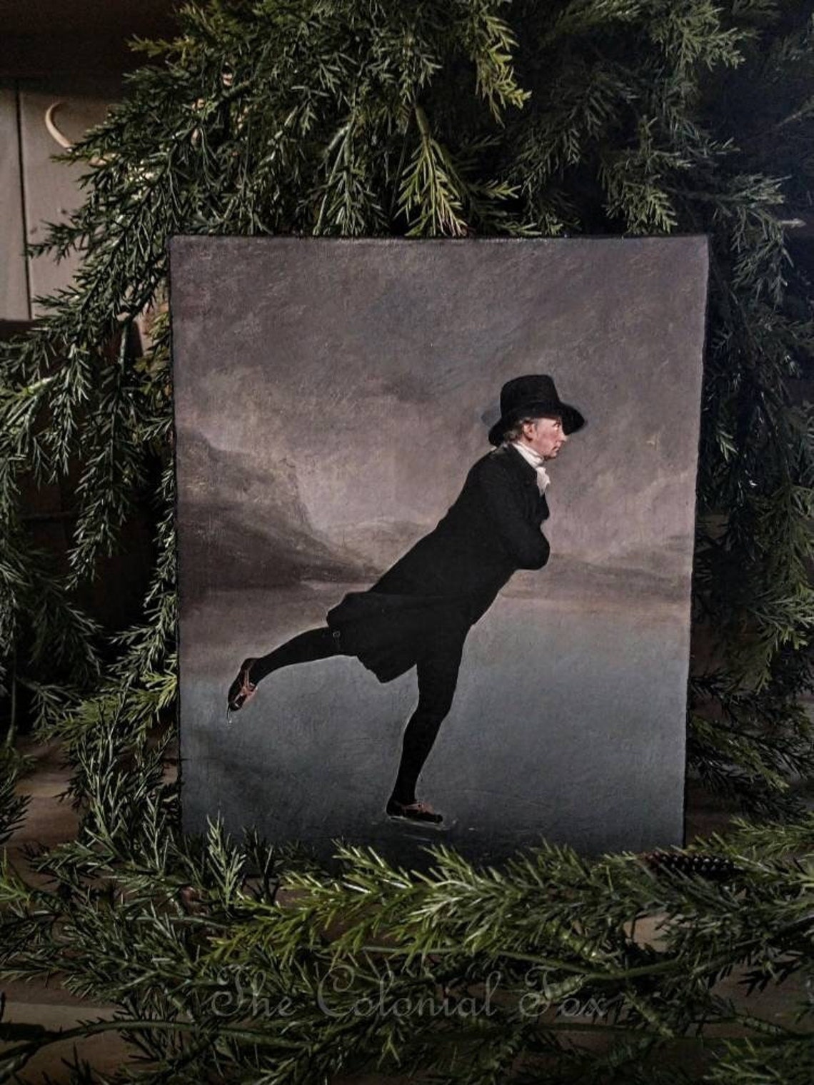 THE SKATING MINISTER Portrait on 8x10 Canvas Primitive - Etsy