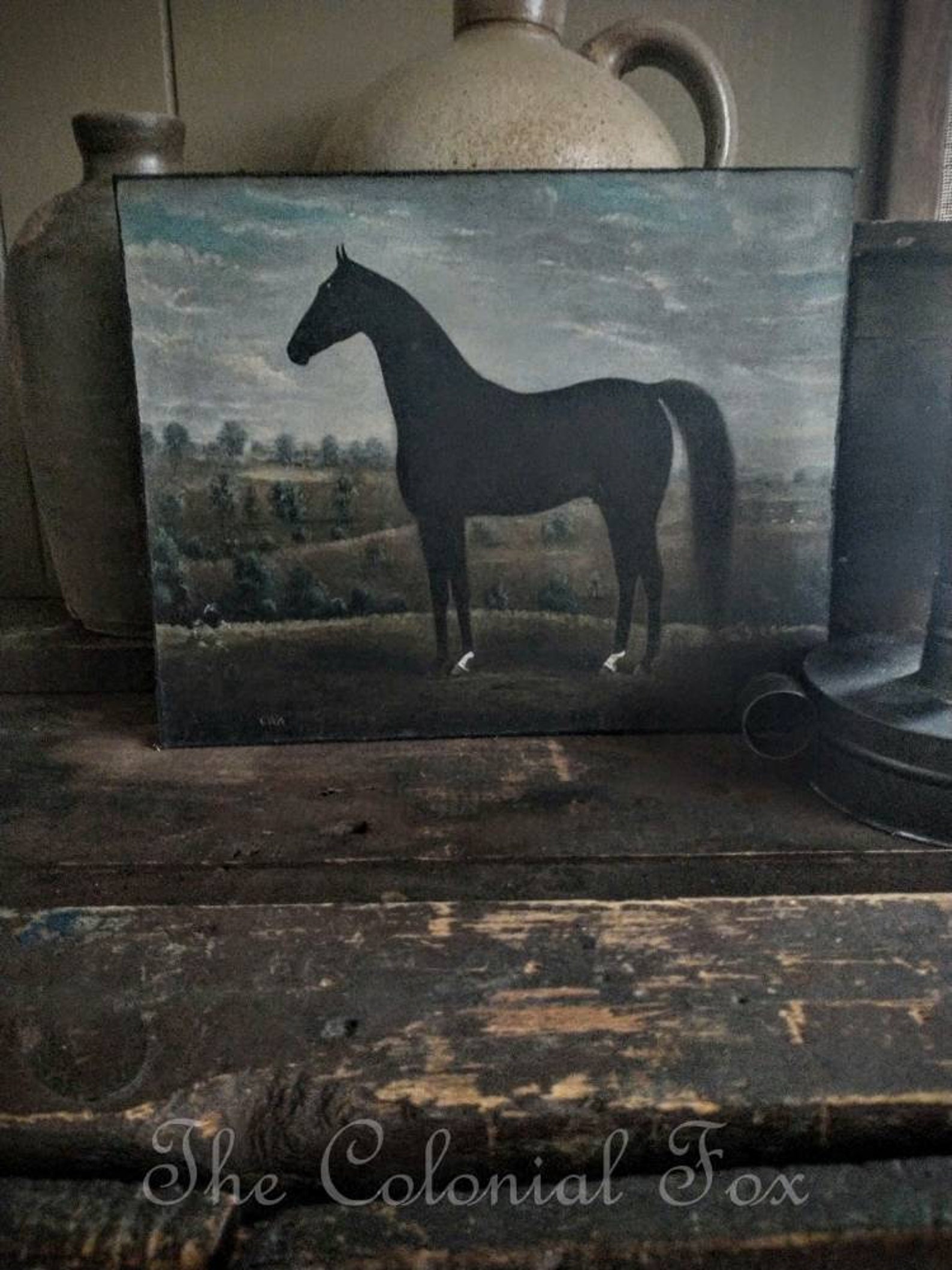 Colonial Portrait on 8x10 Canvas Primitive Portrait Folk Art - Etsy