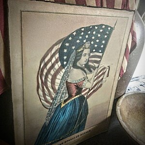 STAR SPANGLED BANNER Colonial Portrait on 8x10 Canvas Primitive ...