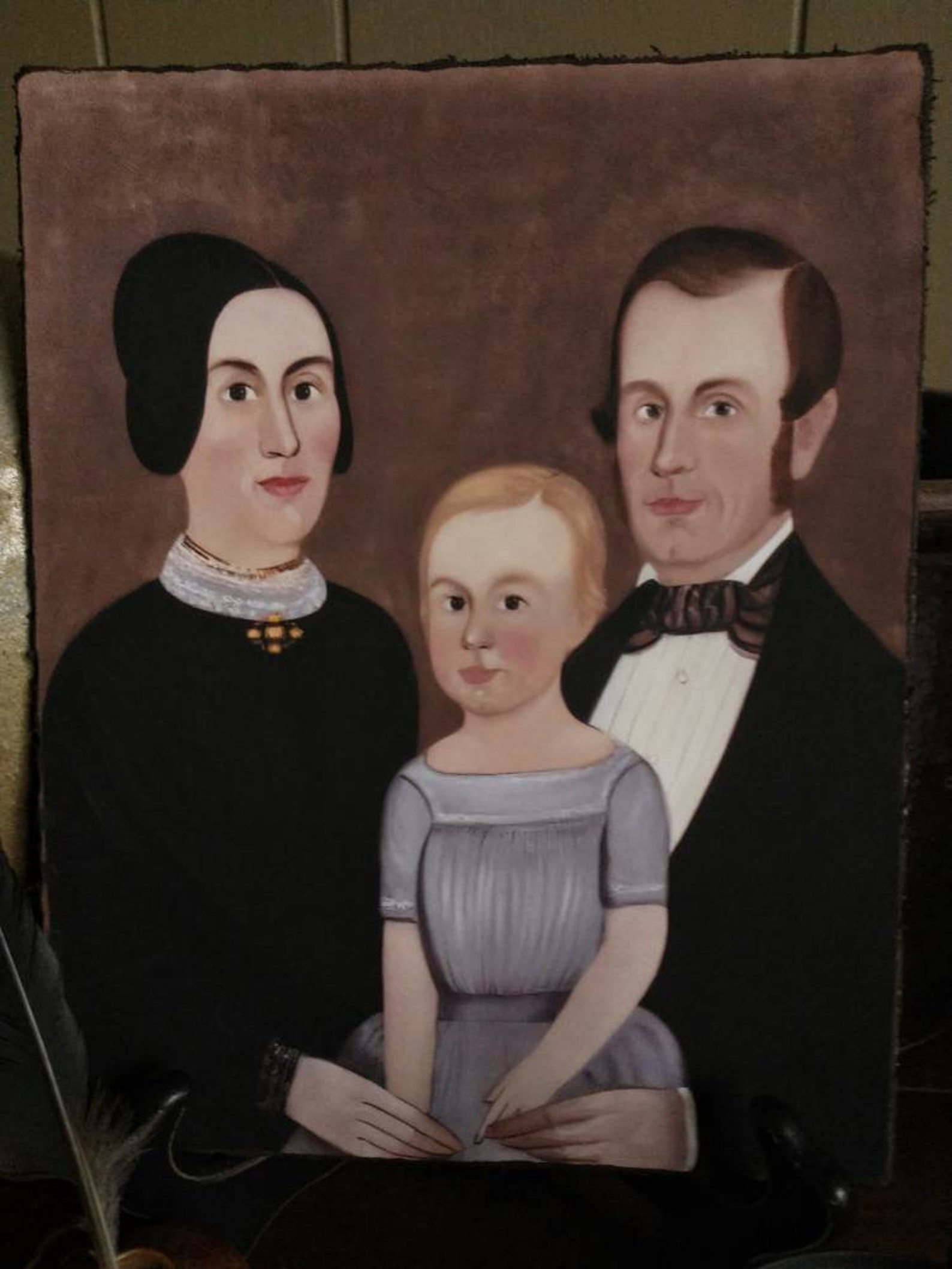 Colonial Portrait on 8x10 Canvas Primitive Portrait Folk Art - Etsy