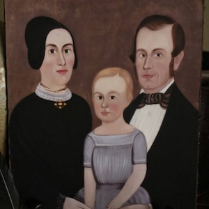 Colonial Portrait on 8x10 Canvas Primitive Portrait Folk Art Portrait ...
