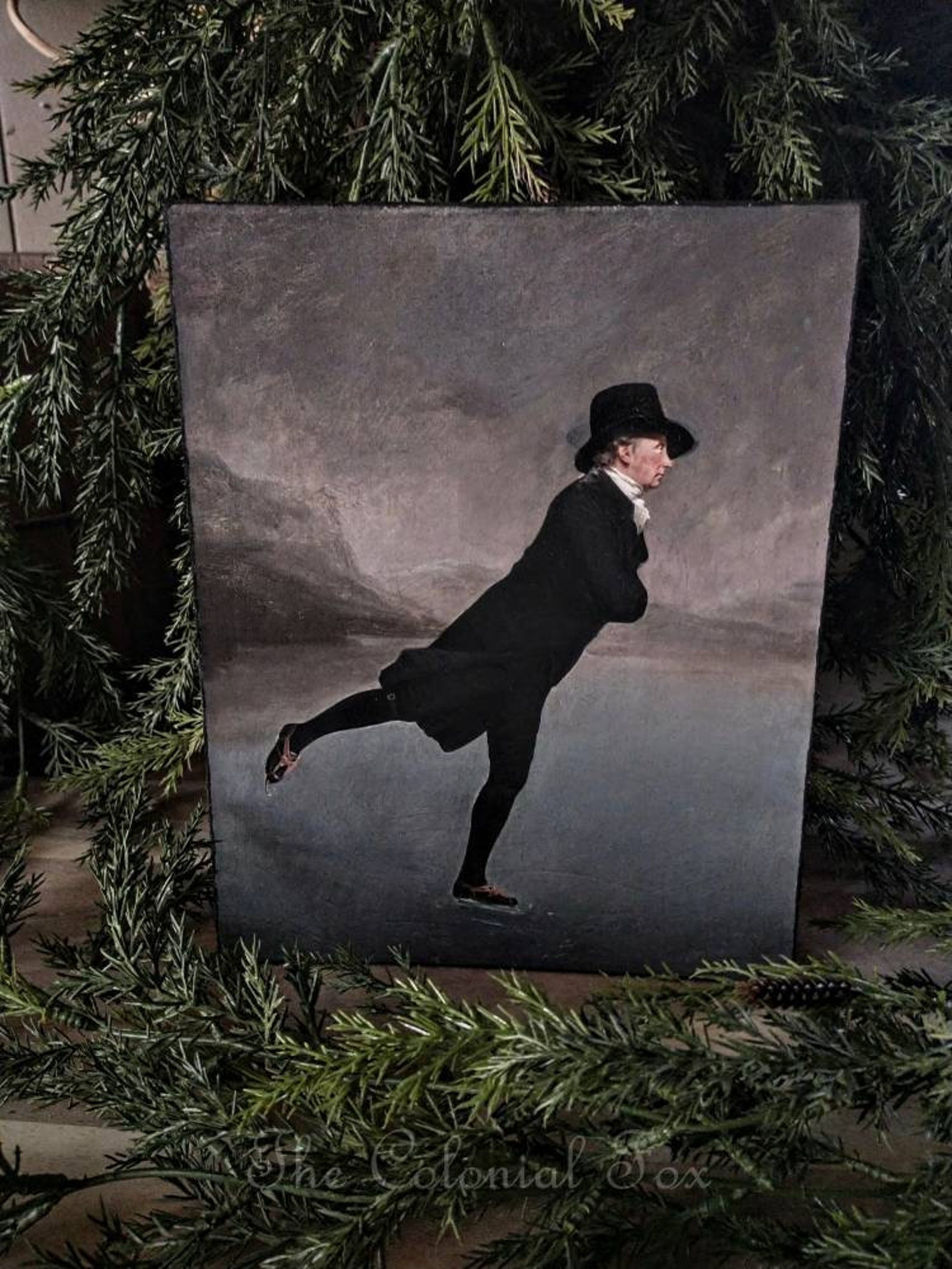 THE SKATING MINISTER Portrait on 8x10 Canvas Primitive - Etsy