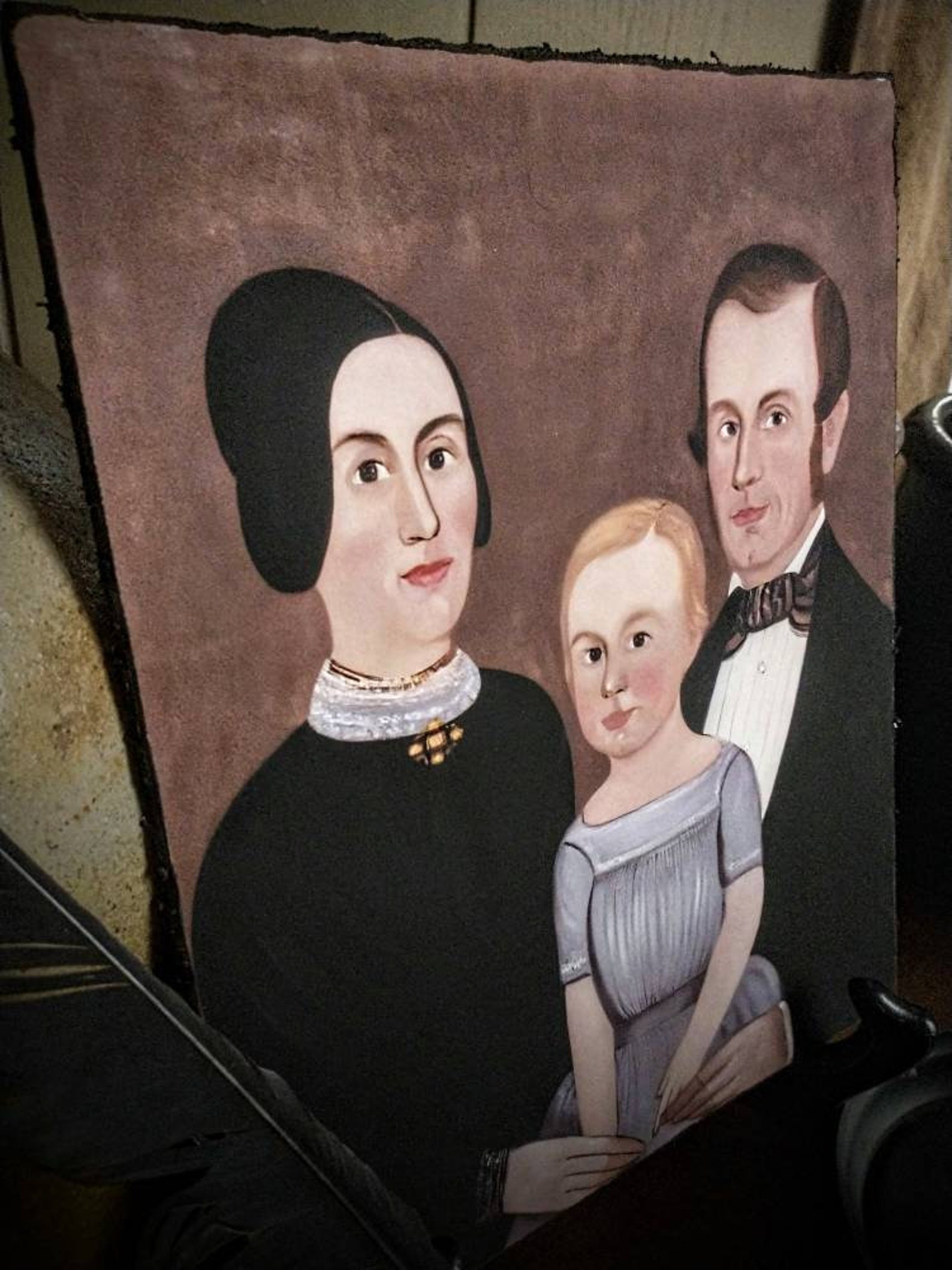 Colonial Portrait on 8x10 Canvas Primitive Portrait Folk Art - Etsy