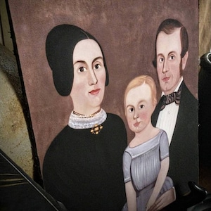 Colonial Portrait on 8x10 Canvas Primitive Portrait Folk Art Portrait ...