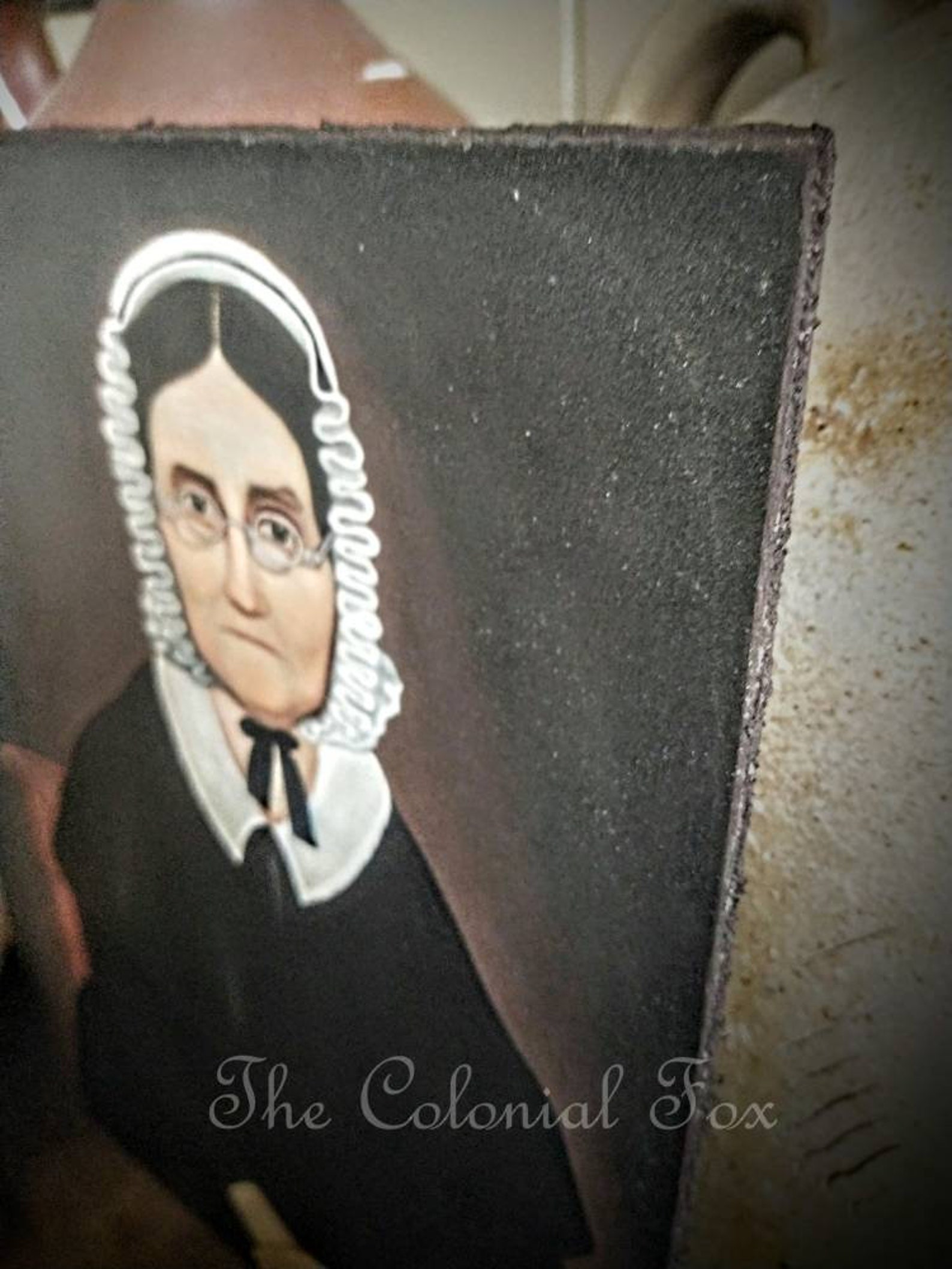 Colonial Portrait on 8x10 Canvas Primitive Portrait Folk Art - Etsy