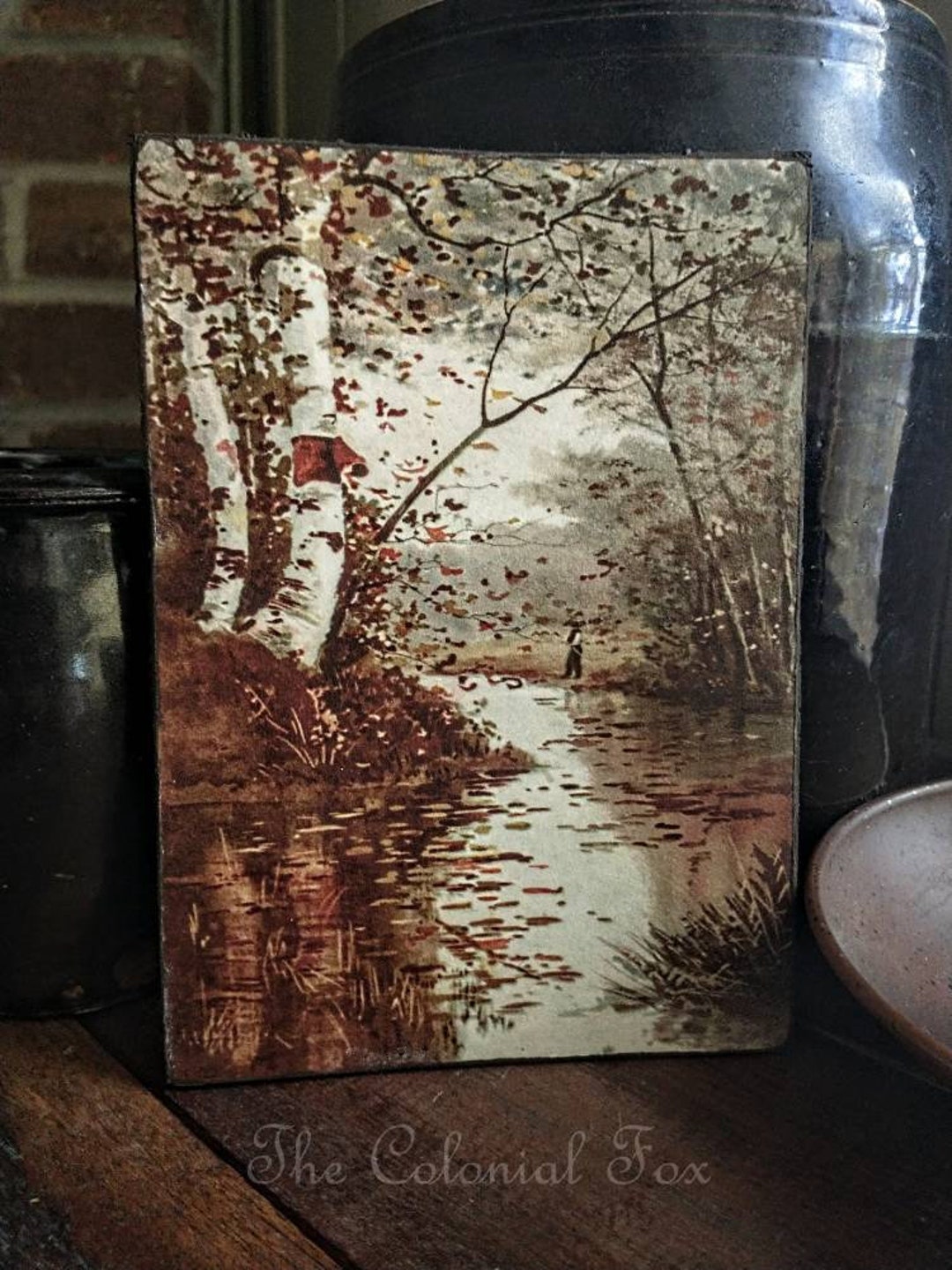 Fall Landscape Portrait | Antique Reproduction | Vintage Thanksgiving ...