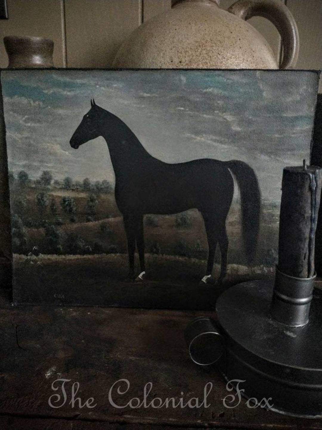 Colonial Portrait on 8x10 Canvas Primitive Portrait Folk Art Portrait ...