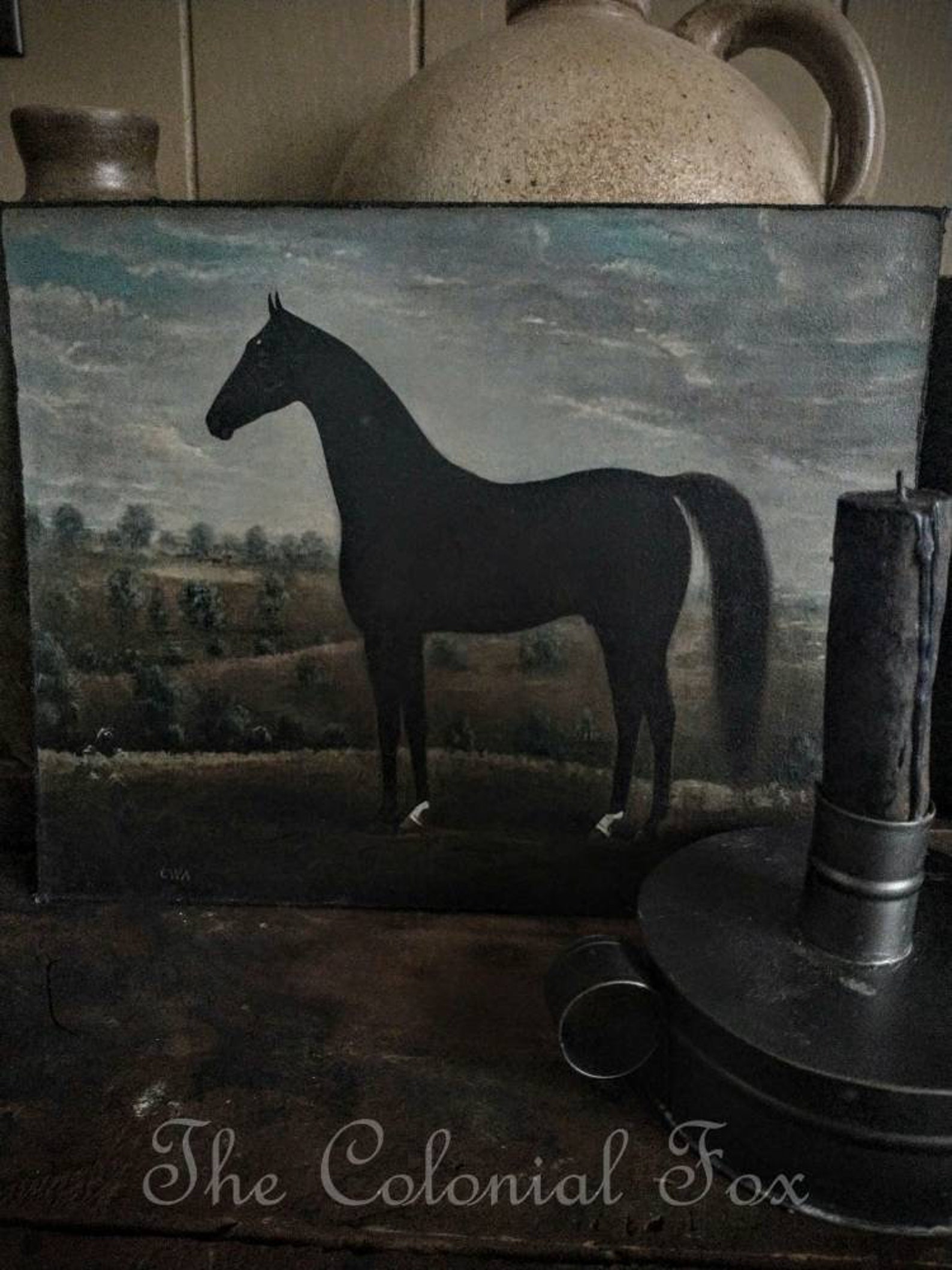 Colonial Portrait on 8x10 Canvas Primitive Portrait Folk Art - Etsy