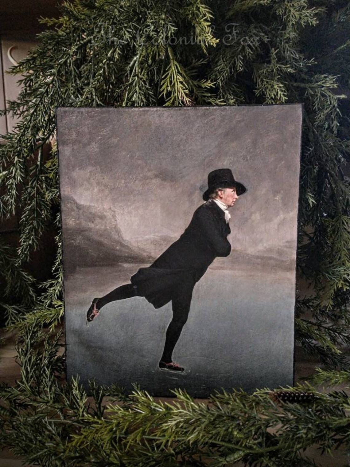 THE SKATING MINISTER Portrait on 8x10 Canvas Primitive - Etsy