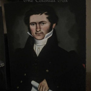 Colonial Portrait on 8x10 Canvas Primitive Portrait Folk Art Portrait ...