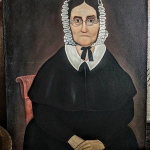 Colonial Portrait on 8x10 Canvas Primitive Portrait Folk Art Portrait ...