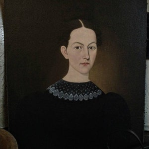 Colonial Portrait on 8x10 Canvas Primitive Portrait Folk Art Portrait ...