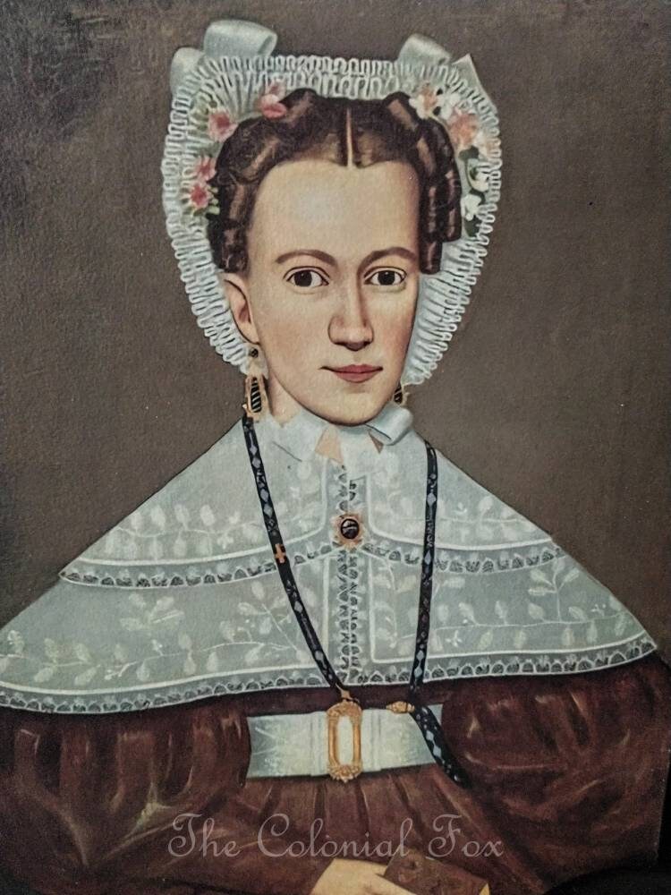 Colonial Portrait on 8x10 Canvas Primitive Portrait Folk Art - Etsy