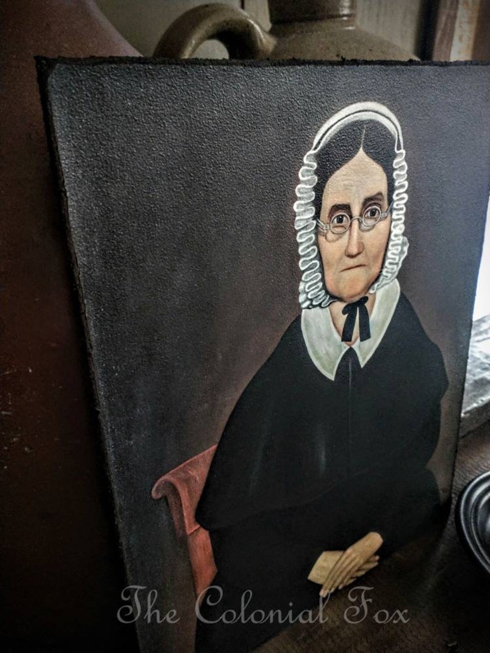 Colonial Portrait on 8x10 Canvas Primitive Portrait Folk Art - Etsy