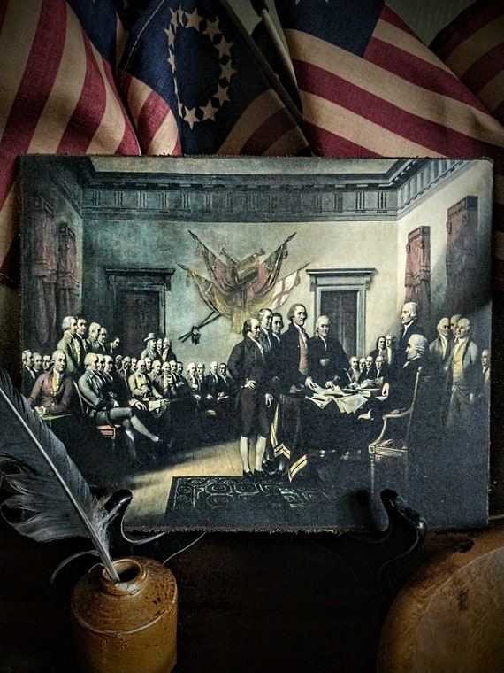 Declaration of Independence Colonial Portrait on 8x10 or 11x14 | Etsy