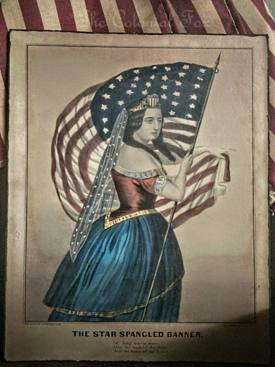 STAR SPANGLED BANNER Colonial Portrait on 8x10 Canvas - Etsy