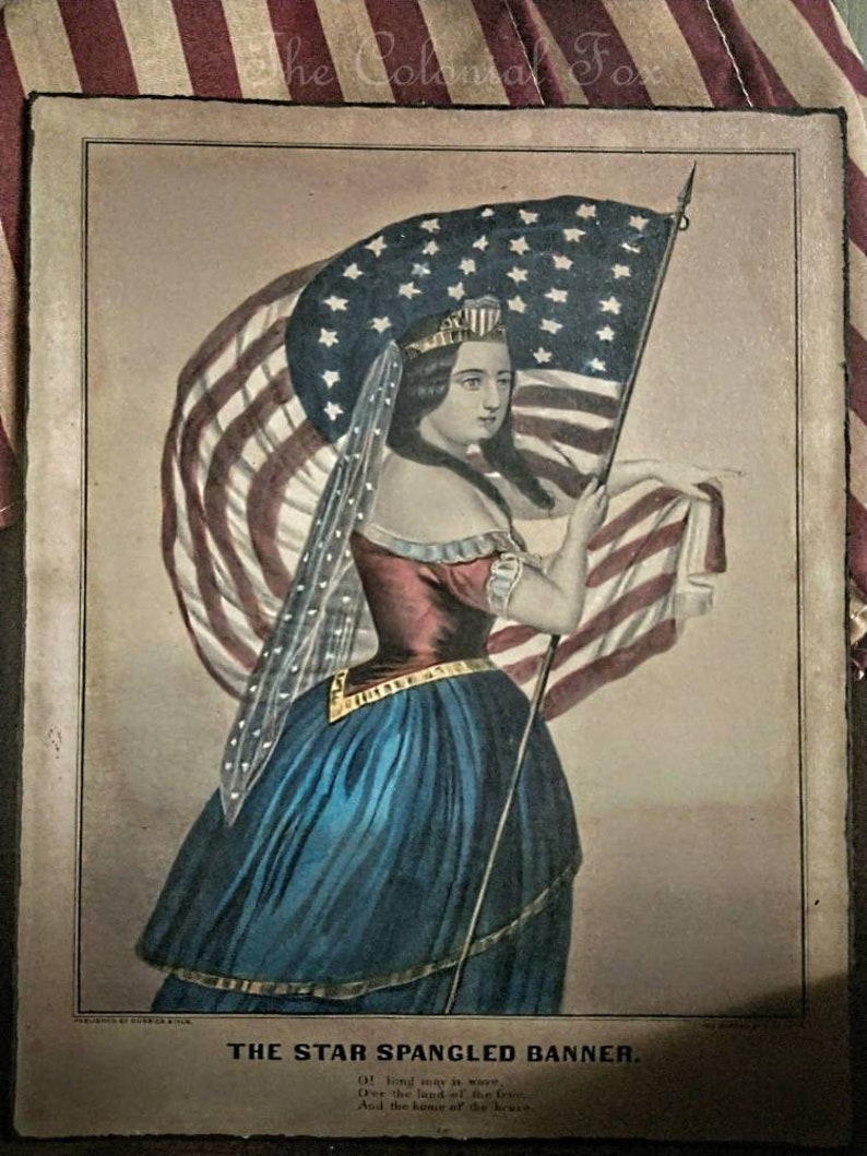 STAR SPANGLED BANNER Colonial Portrait on 8x10 Canvas - Etsy
