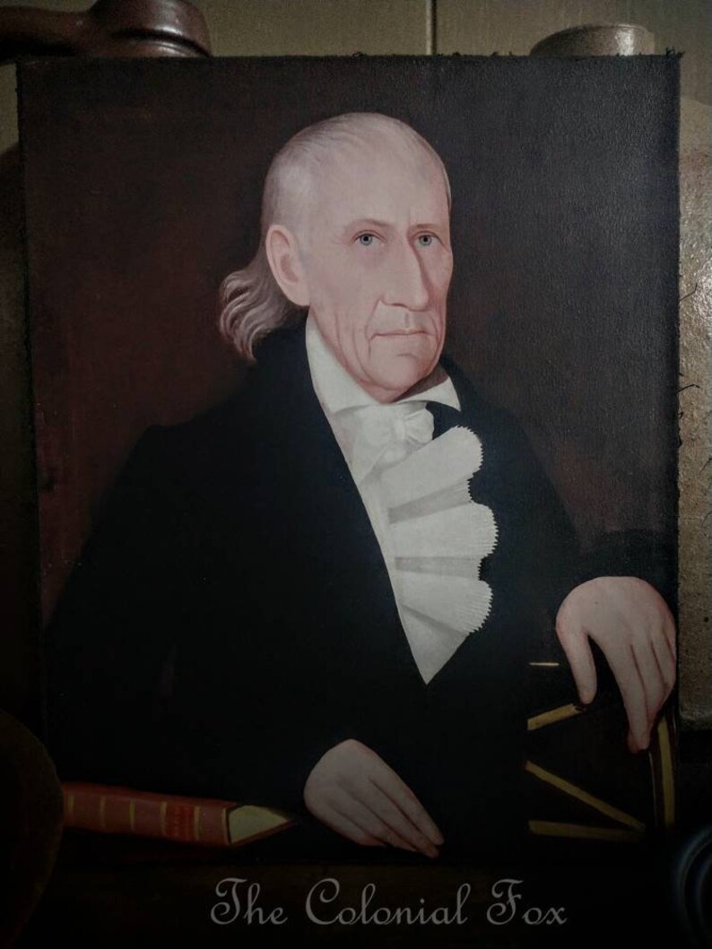 Colonial Portrait on 8x10 Canvas Primitive Portrait Folk Art - Etsy