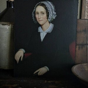 Colonial Portrait on 8x10 Canvas Primitive Portrait Folk Art Portrait ...