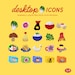 Cute Handmade Hotpot Felt Desktop Icons Wallpaper Set, Cute Mac Icons ...