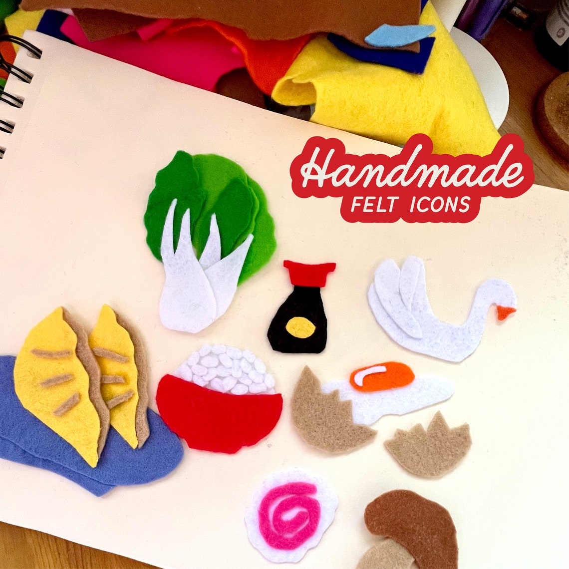 Cute Handmade Hotpot Felt Desktop Icons Wallpaper Set, Cute Mac Icons ...