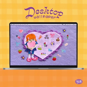 Cute Handmade Felt Desktop Icons Wallpaper Set, Flower Garden, Ribbon ...