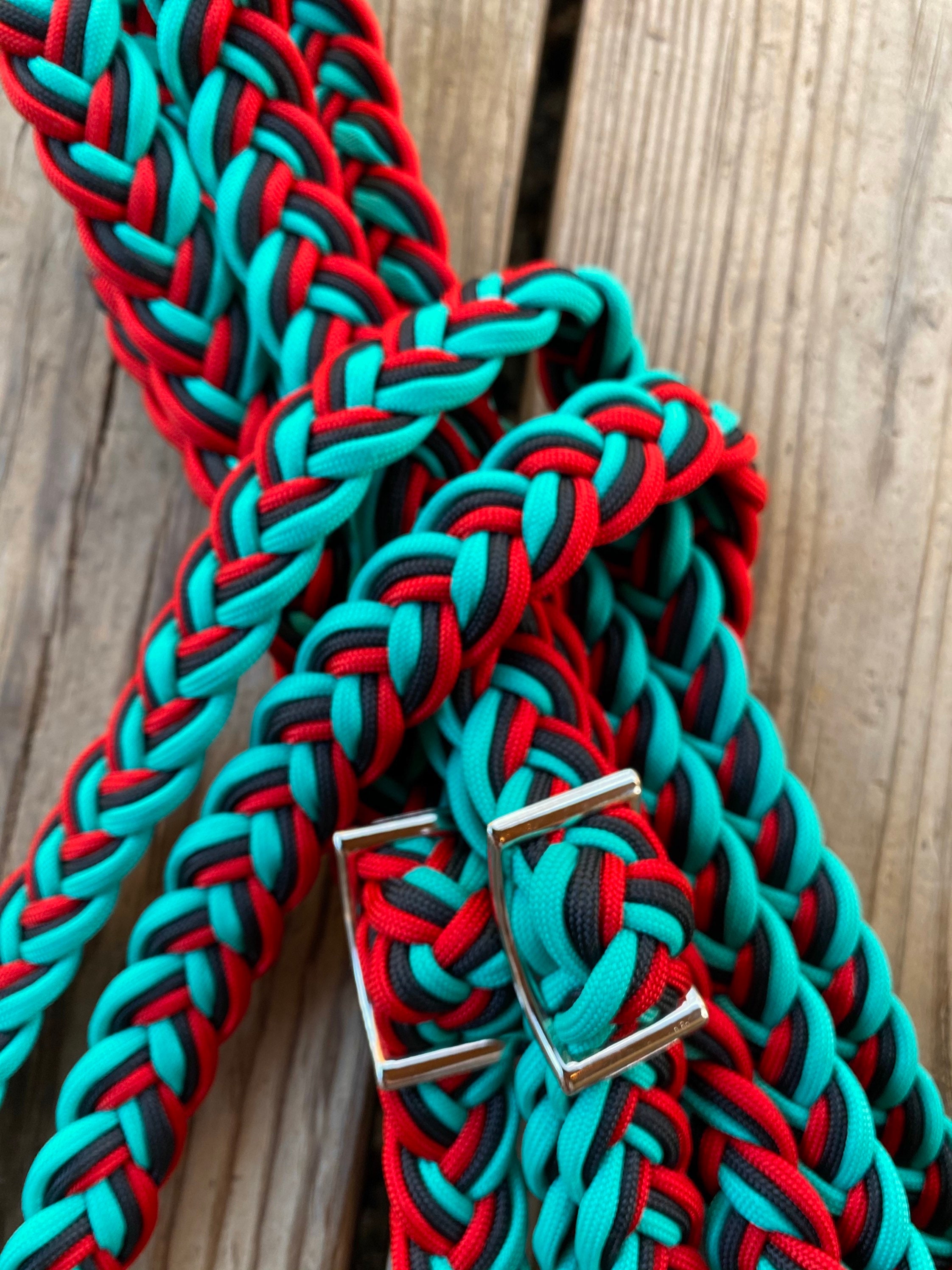 Teal, Red, and Black Reins - Etsy