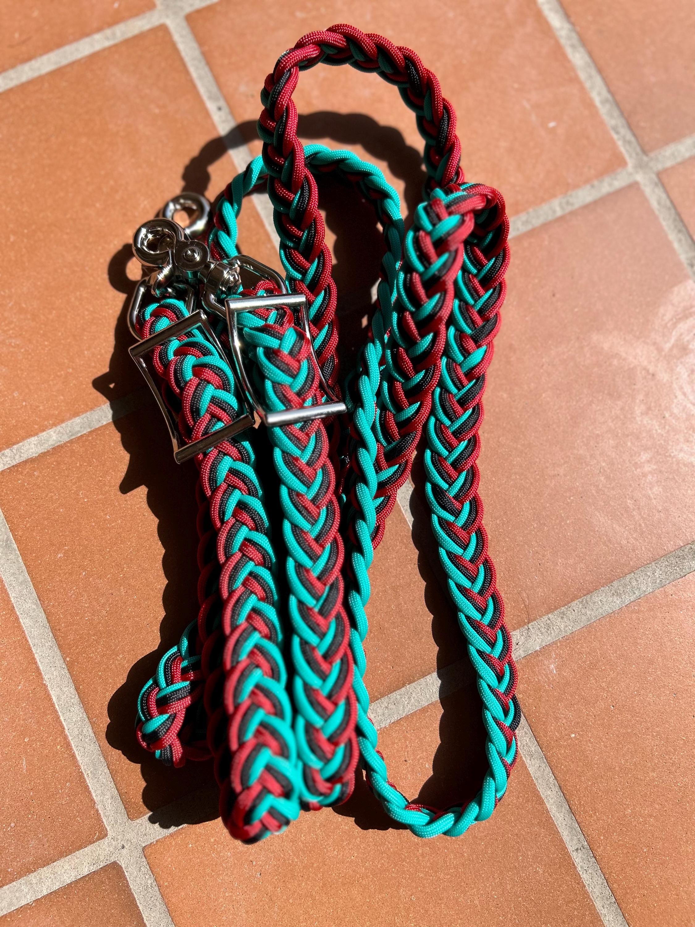 Teal, Red, and Black Reins - Etsy