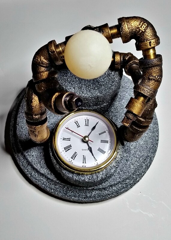 Steampunk Thinker /The Thinker Robot Clock/Robot Pipe Night | Etsy