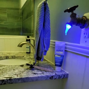 Steampunk Faucet Night Light | Sky Blue LED Drip, Plug-in Lamp - Etsy