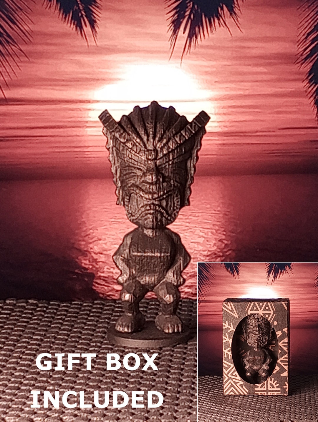 Hawaii TIKI Deity of Money Resin Statue With Acrylic Paint Detailing - Etsy