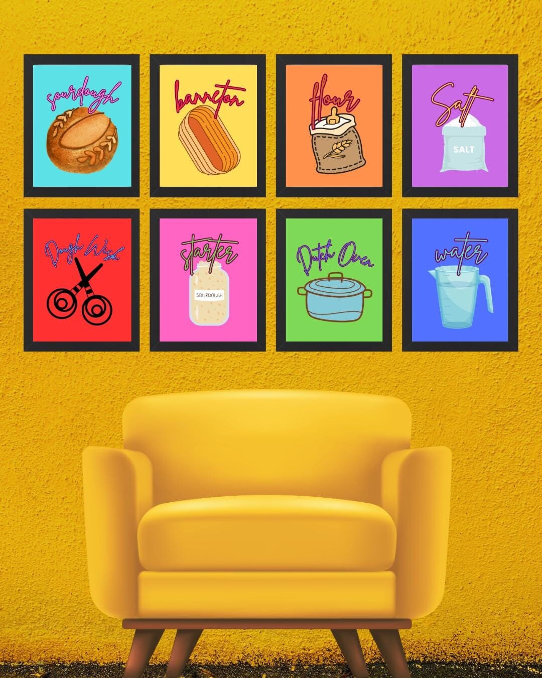 Sourdough Bread Gallery Wall Art Digital Print Foodie Gift Modern ...