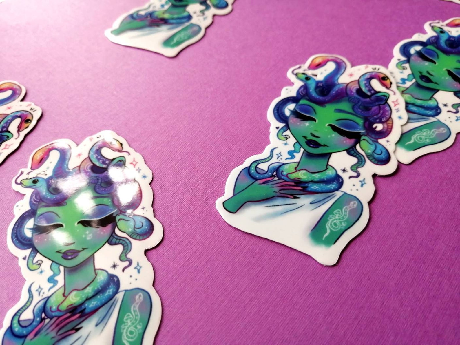 Cute Medusa Sticker Medusa Vinyl Sticker Kawaii Stickers | Etsy