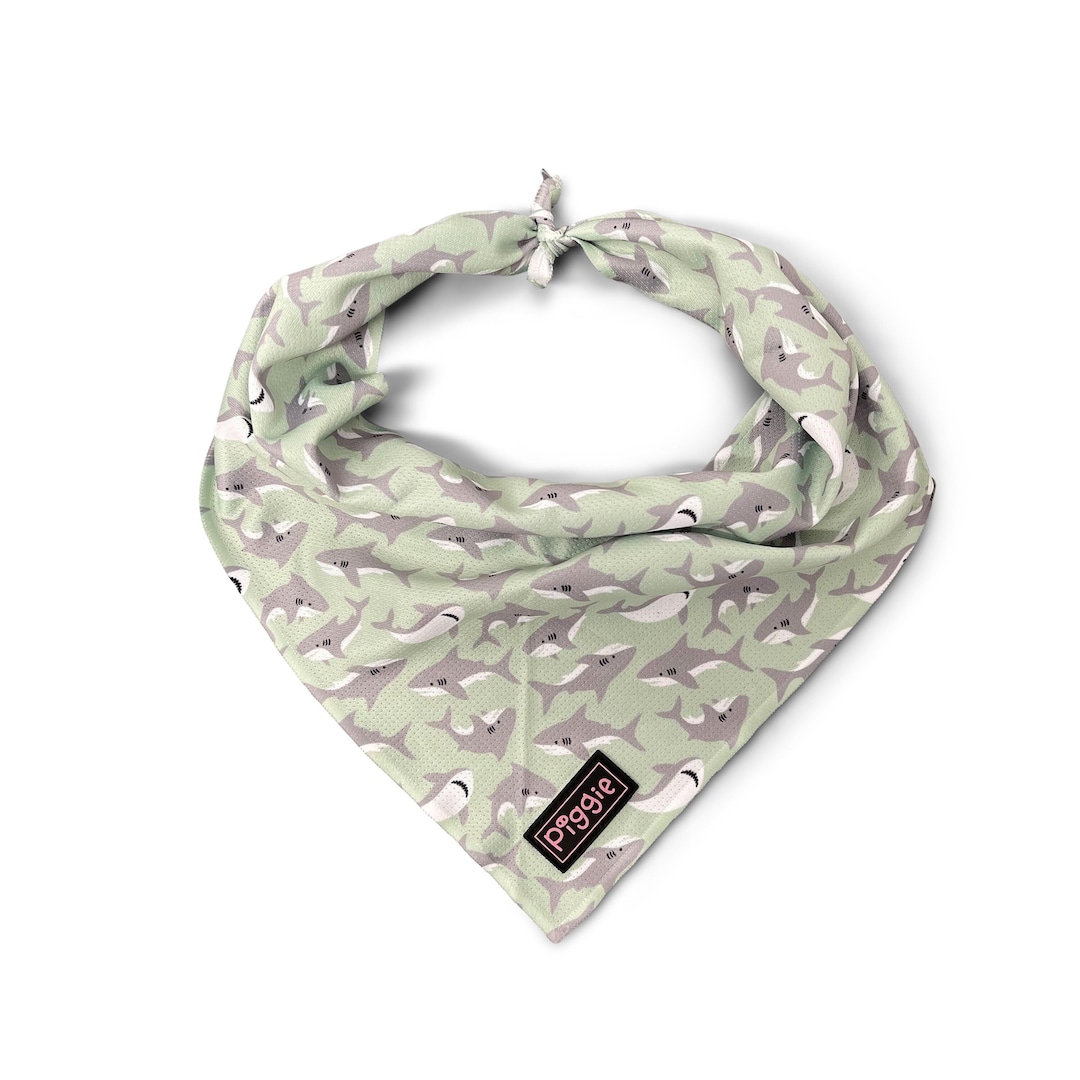 BARKY SHARKY Dog Bandana - Classic Triangular Tie-on Dog Bandana ...