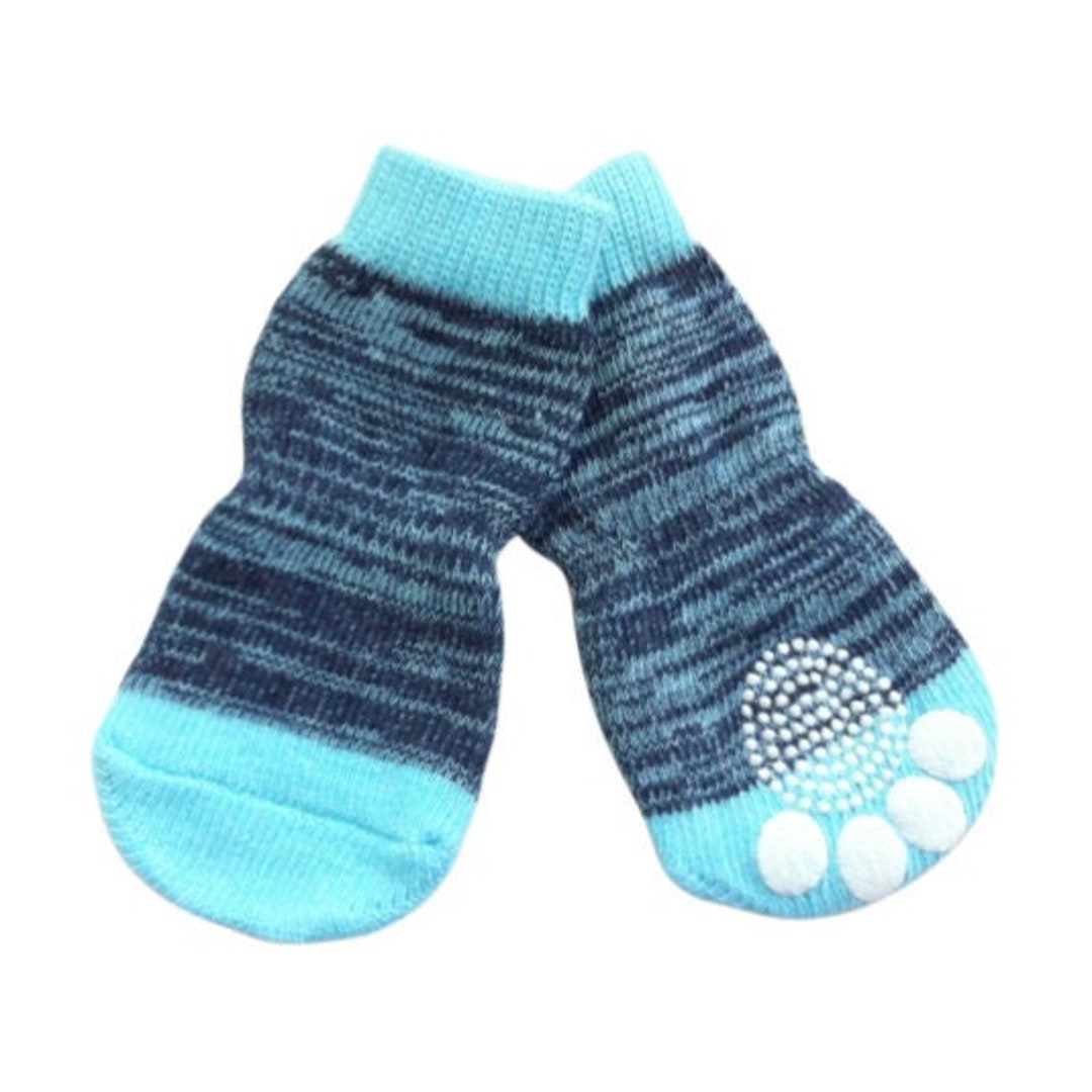 Blue Dog Socks - Non Slip Soles - Dog Socks - 4 Pack - Quality Dog ...