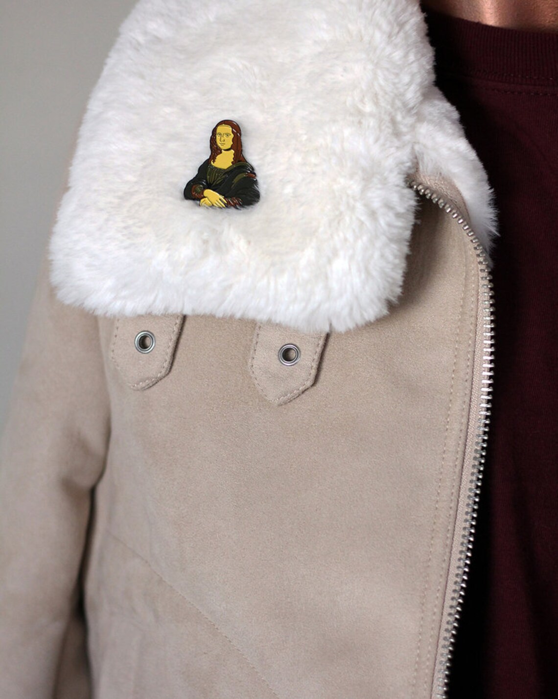 Mona Lisa Enamel Pin - Etsy