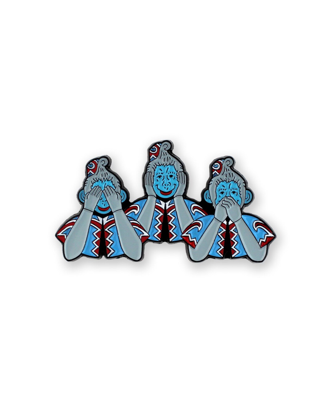 Three Wise Monkeys | Enamel Pin Brooch - Etsy