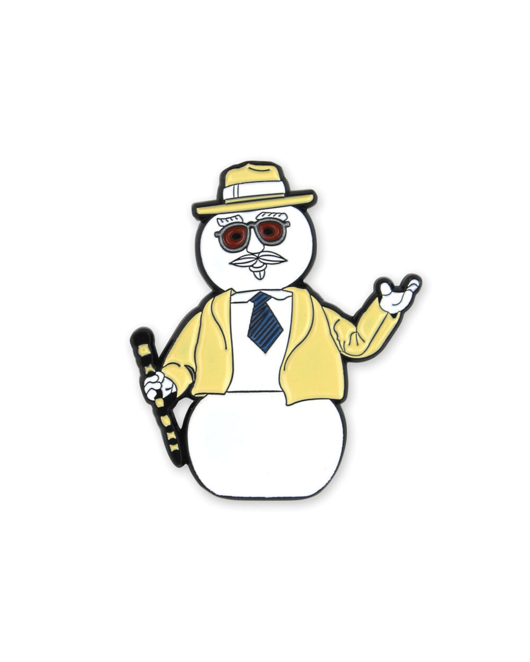 Leon the Snowman | Enamel Pin Brooch - Etsy
