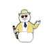 Leon the Snowman Enamel Pin Brooch - Etsy