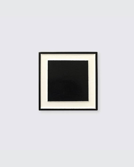 Black Square Enamel Pin | Etsy
