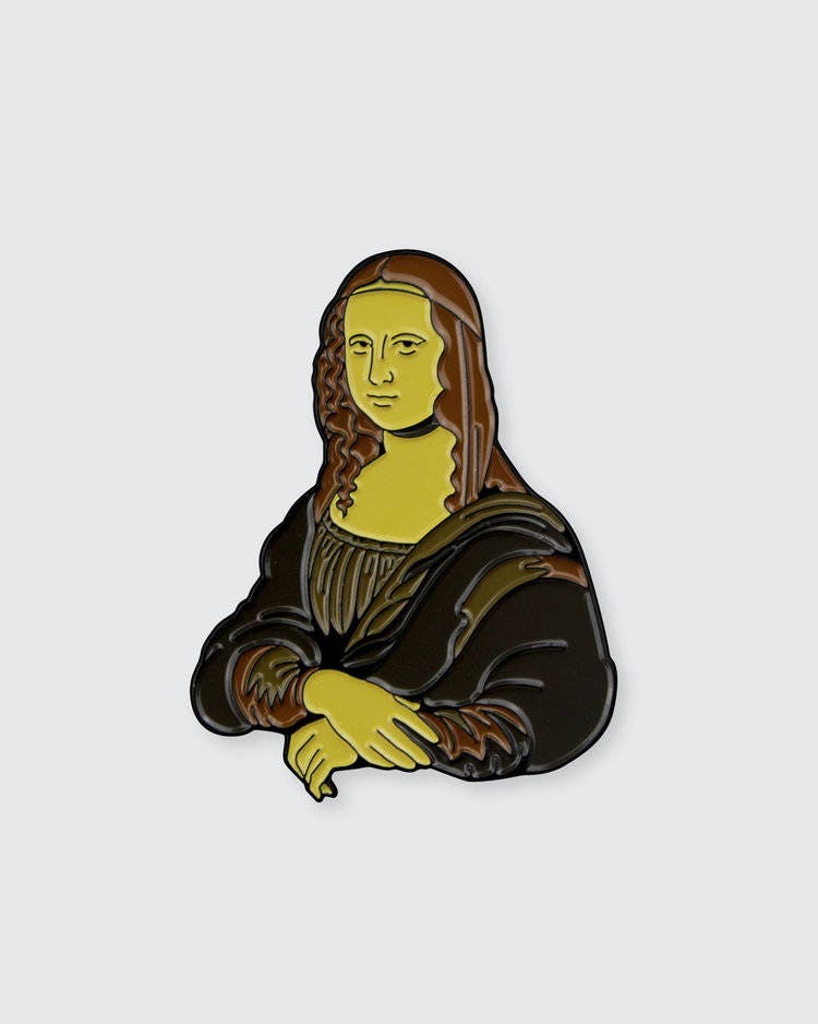 Mona Lisa Enamel Pin | Etsy