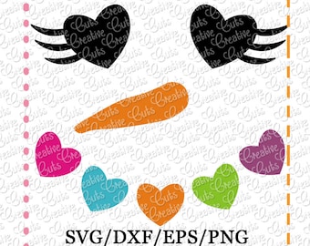 EXCLUSIVE Snow Girl Face SVG Cutting File, Snow Girl Cut File, Snow ...