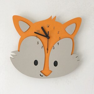 Wooden Wall Clock, Woodland Decoration, Fox Decor, Unique Wall Clock ...
