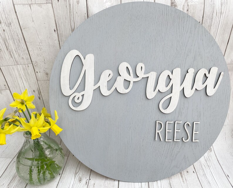 Personalised Large Plaque Wall Plaque Oak Veneer Name | Etsy