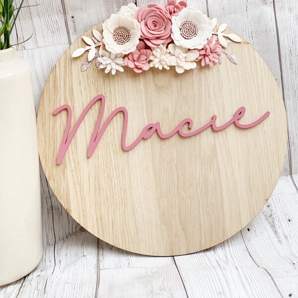 Felt Flower Plaque - Etsy