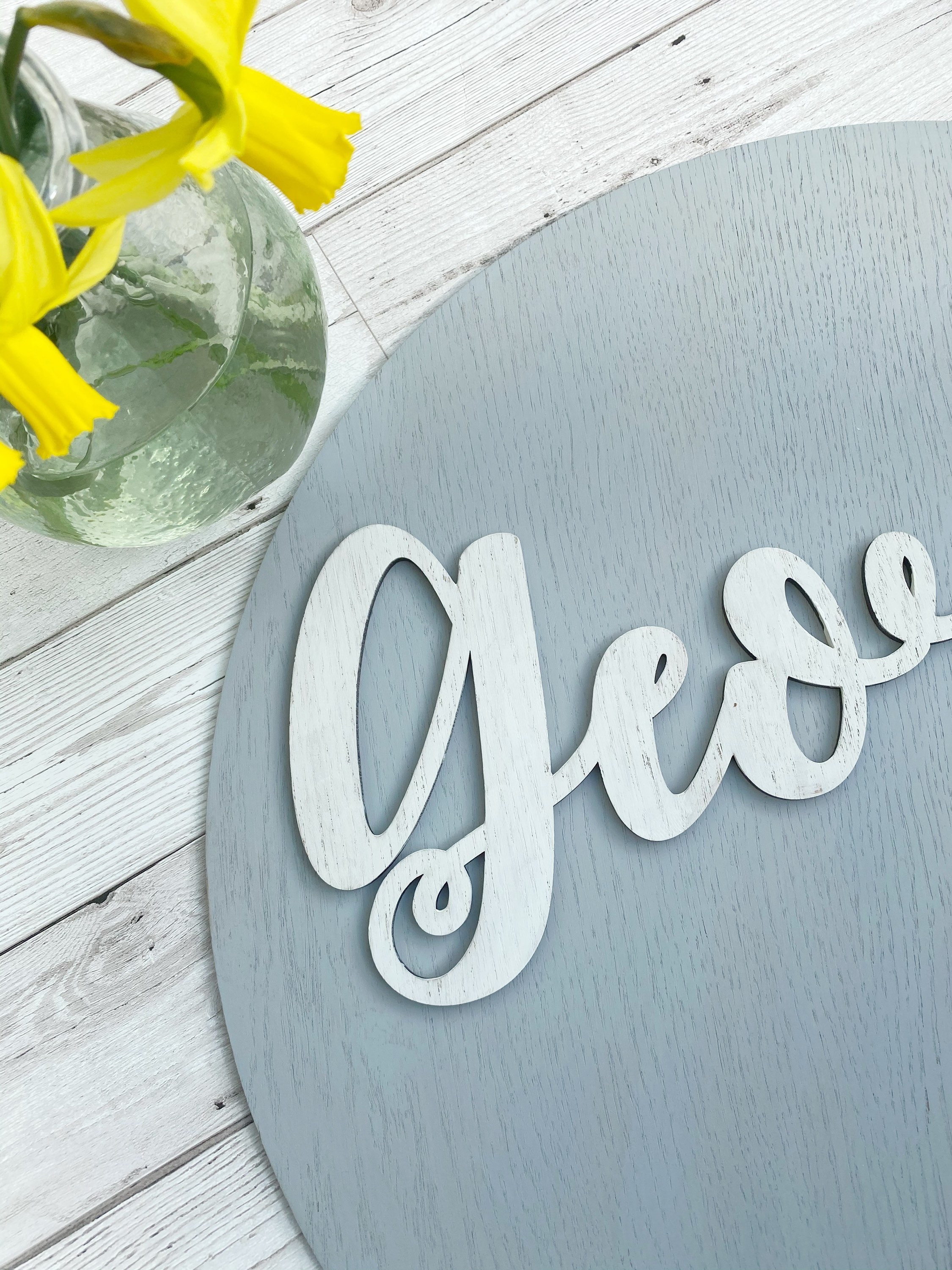 Personalised Large Plaque Wall Plaque Oak Veneer Name | Etsy