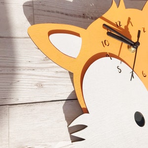 Wooden Wall Clock, Woodland Decoration, Fox Decor, Unique Wall Clock ...