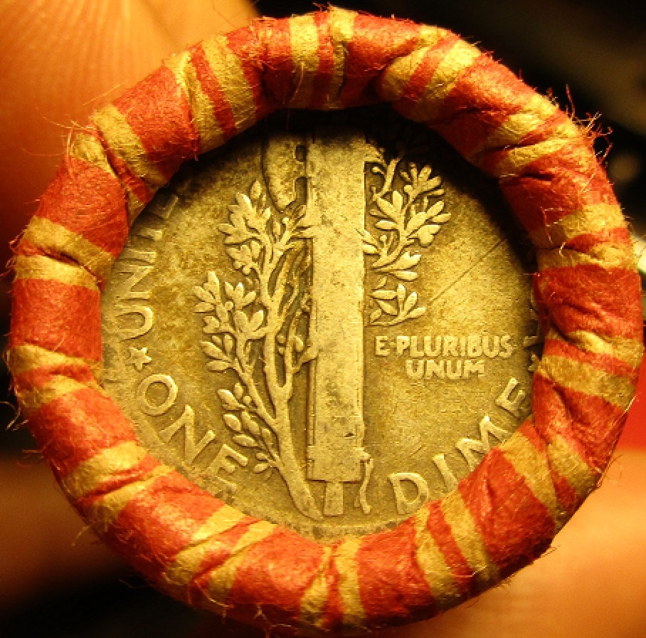 Wheat Penny Roll Capped With Mercury Dimes - Etsy