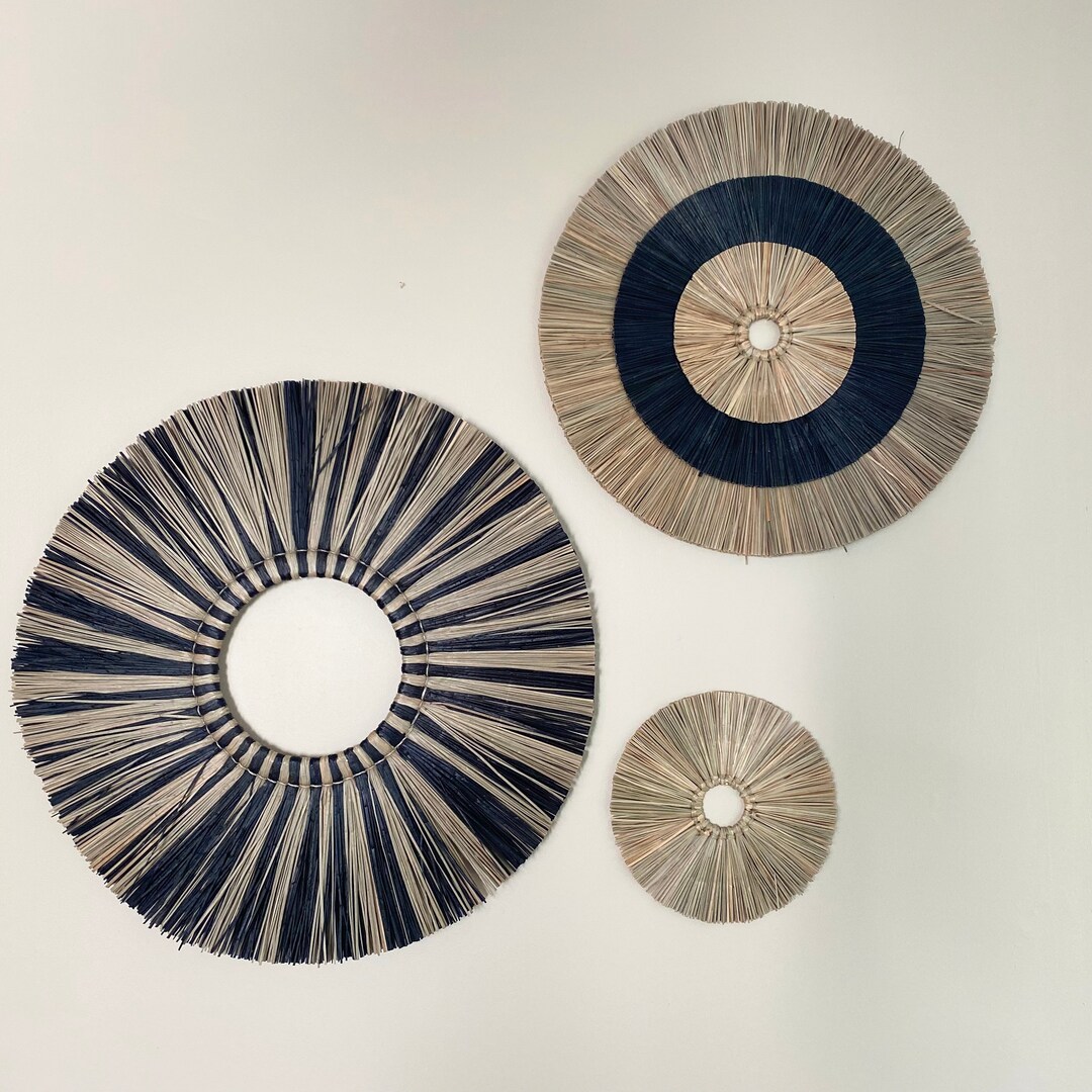 Decoration murale en Paille Bicolore LANTA - Etsy France