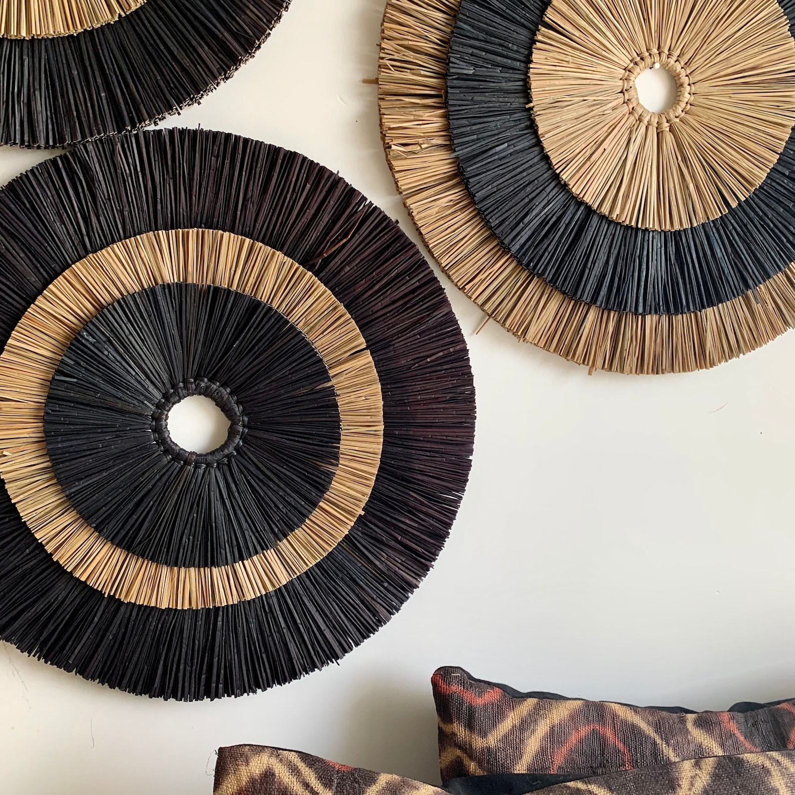 Decoration murale en Paille Bicolore LANTA - Etsy France